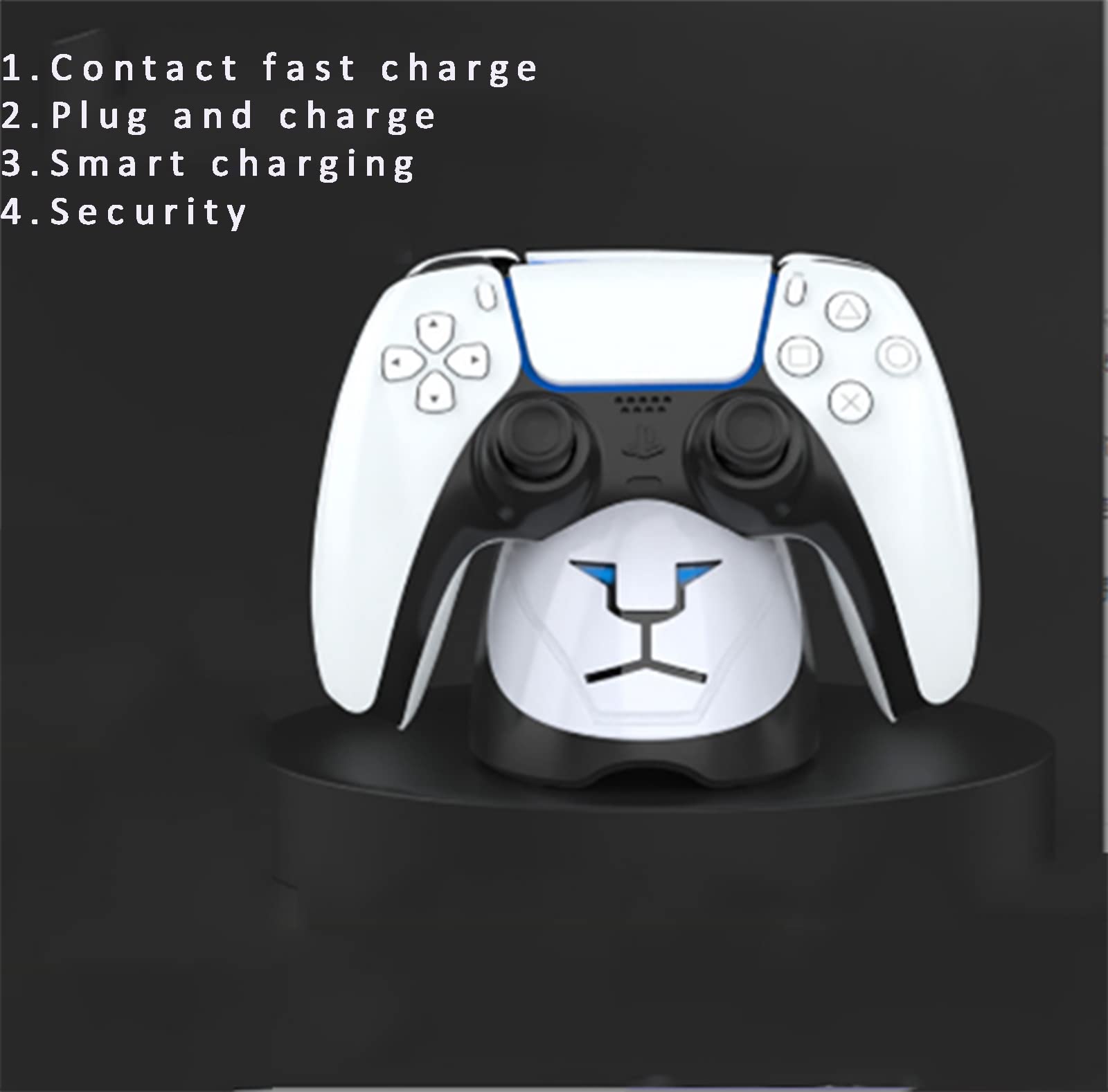 ZOAONWKS AOLION for PS5 Charging Station, Playstation 5 PS5 Controller Charger Station for Sony DualSense Controller, PS5 Remote Control Charger Dock Lion Design