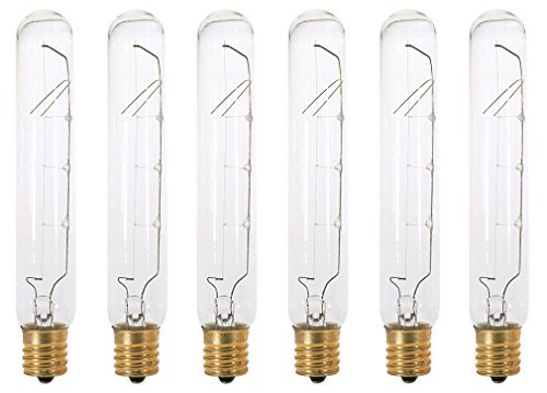 Sterl Lighting – 40 Watt Appliance Bulb T6.5 E17 Fridge Intermediate Base Tubular Freezer Light Bulbs Replacement or Exit Signage Incandescent 120V 40W 5.71In 100Lm 2700K Warm White Clear – 6 Pack