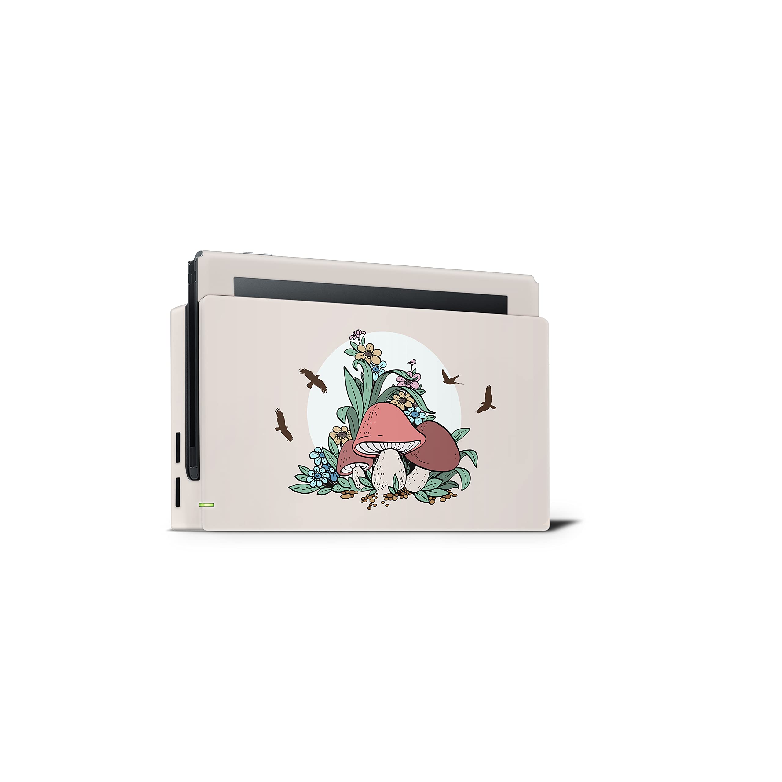 Tacky design Mushroom Skin Compatible with Nintendo Switch Skins Decal, Kawaii Vinyl 3m Compatible with Nintendo Switch Stickers Full wrap Cover