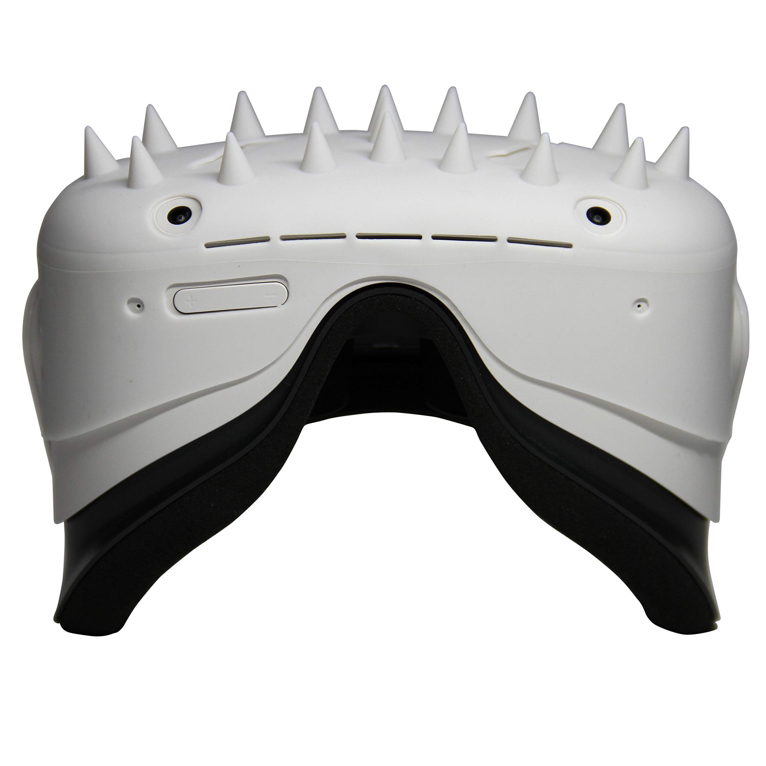 VRbrother Silicone Cover Mask VR Headset Cover Compatible for Oculus Quest 2 Protective Sleeve (Barbed-White)