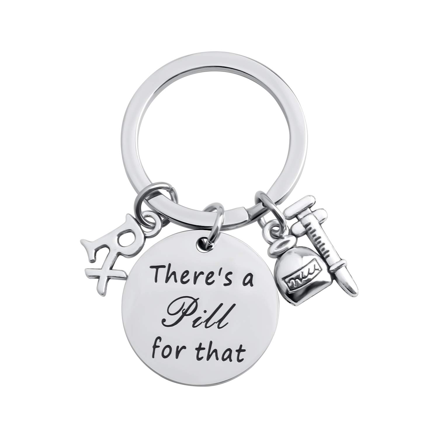 TGBJE Pharmacist Gift There is a Pill for That Keychain Pharmacy Tech Gift RX Gift Gift for Pharmacy Student (RX Keychain)