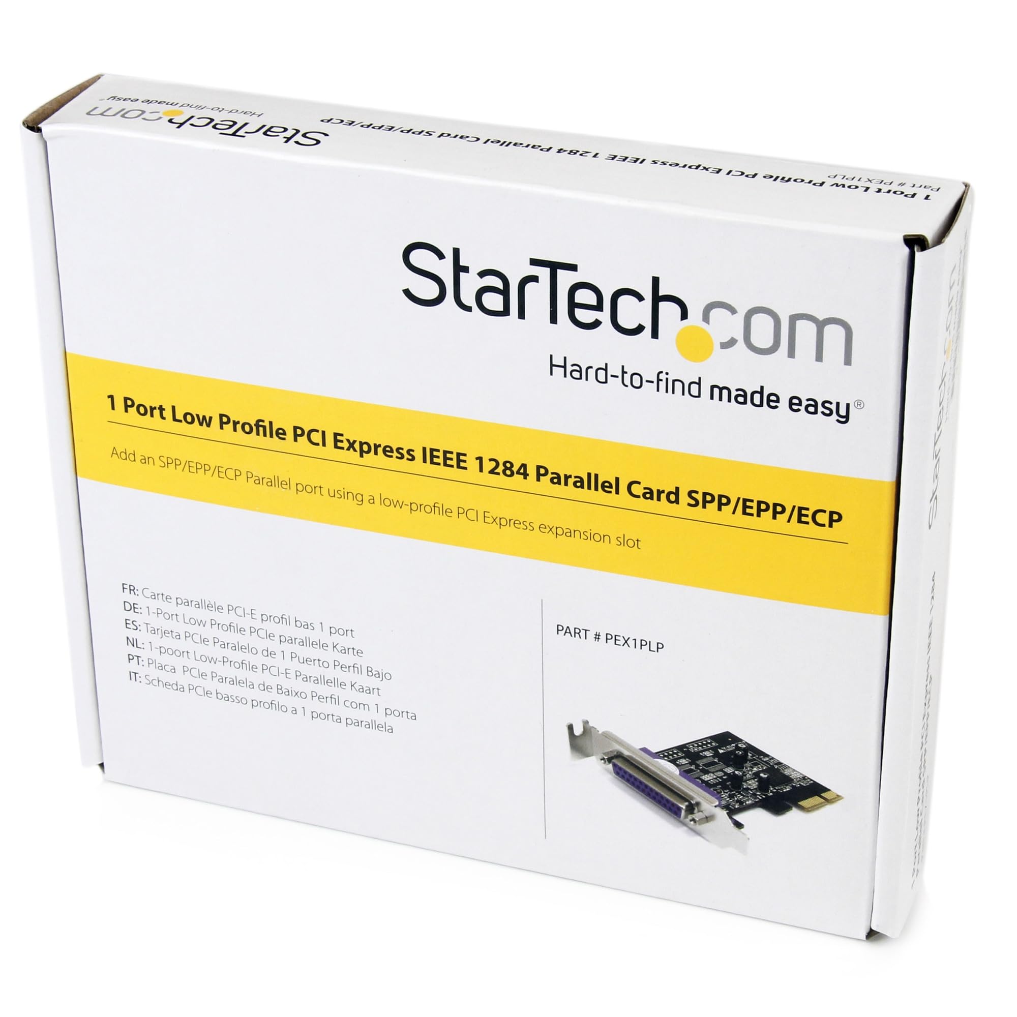 StarTech.com 1 Port PCI Express Low Profile Parallel Adapter Card - SPP/EPP/ECP Parallel Card (PEX1PLP)