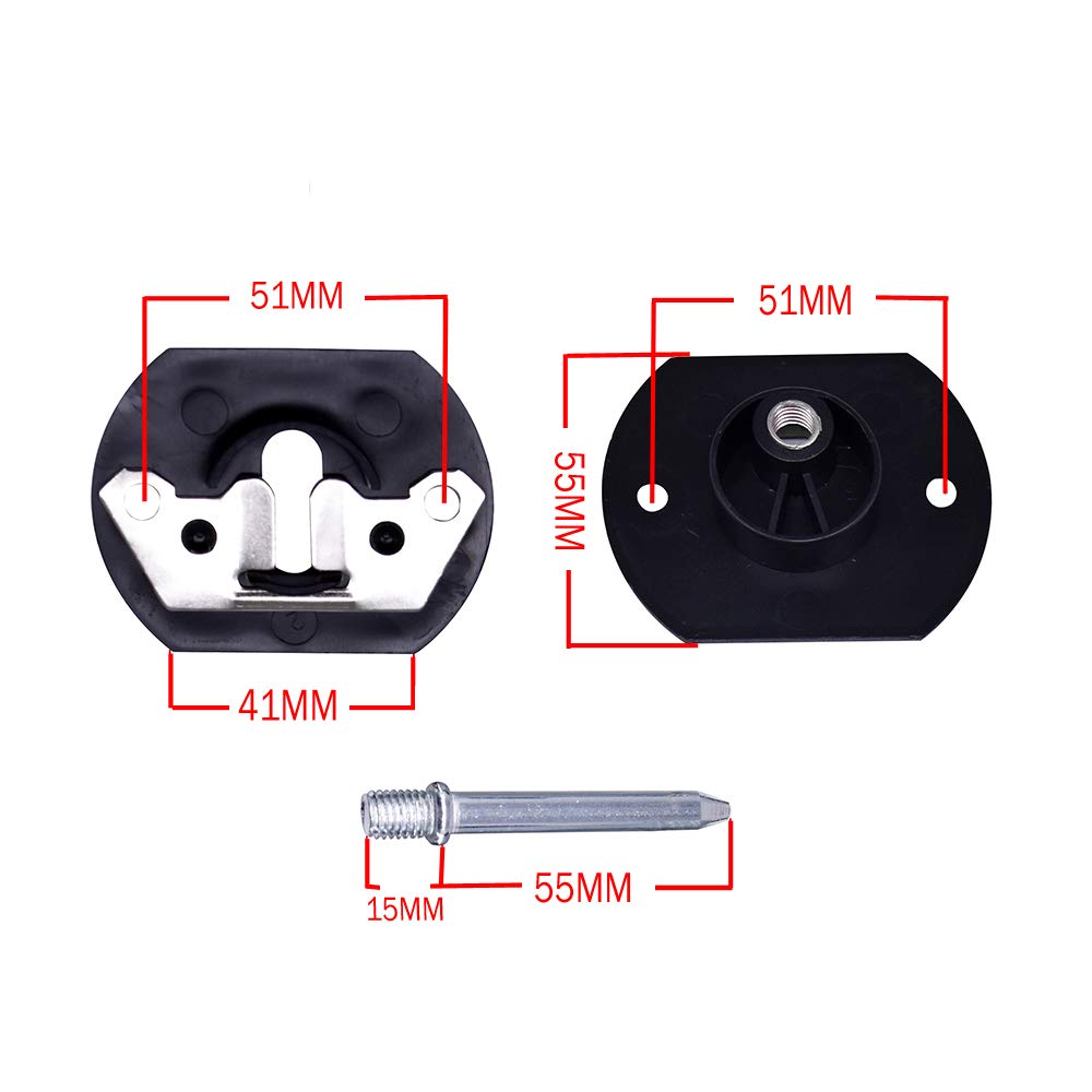 Yoogu 4 Sets Furniture Connector Pin Style Replacements Part Sofa Couch Sectional Connector Black