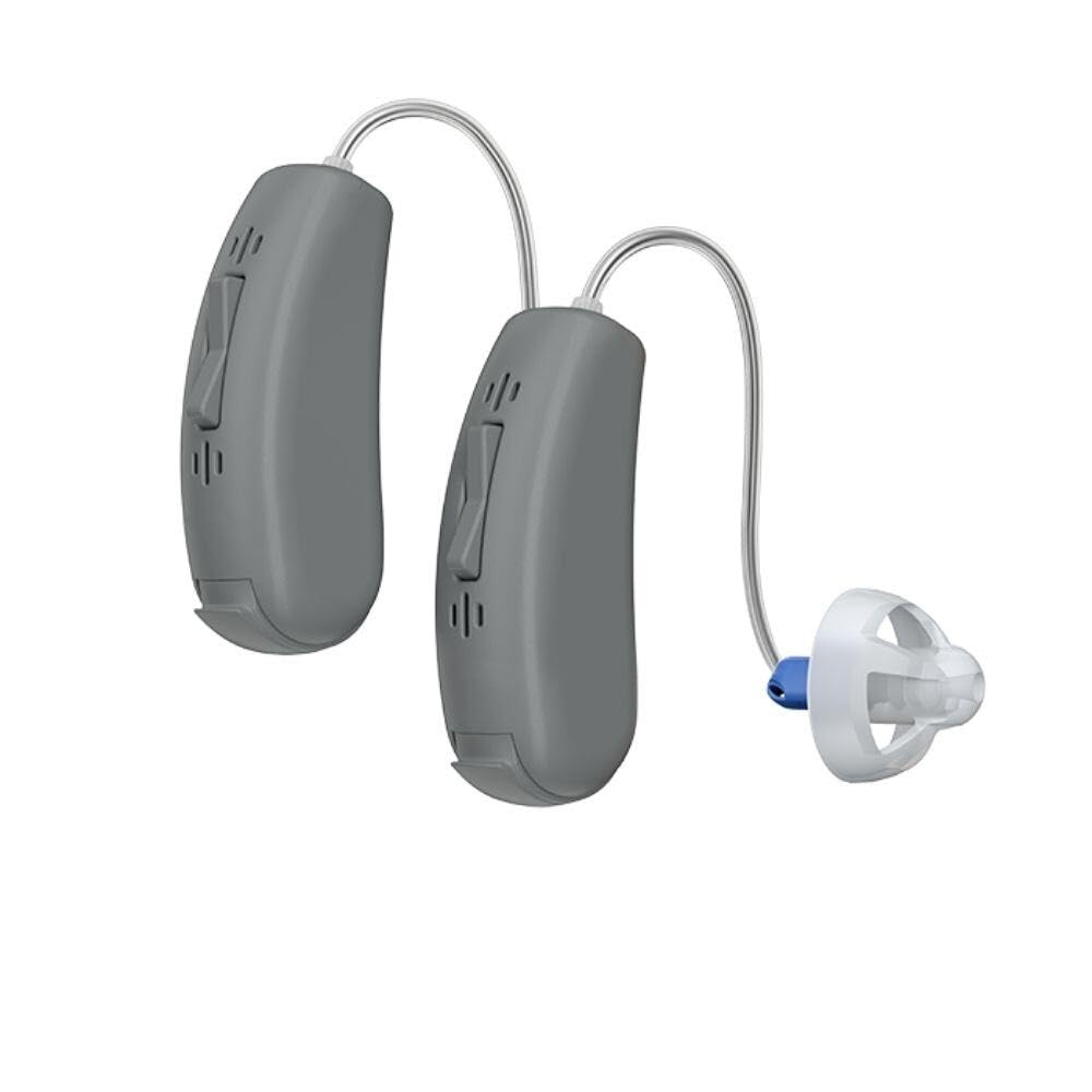 Sontro® Self-Fitting OTC Hearing Aids for Adults, Grey, Pair - Behind the Ear Aid, Phone Smart App for Auto 16 Channel Fine Tuning, Noise Cancelling, Directional Microphones, Bluetooth Hearing Aids for Seniors