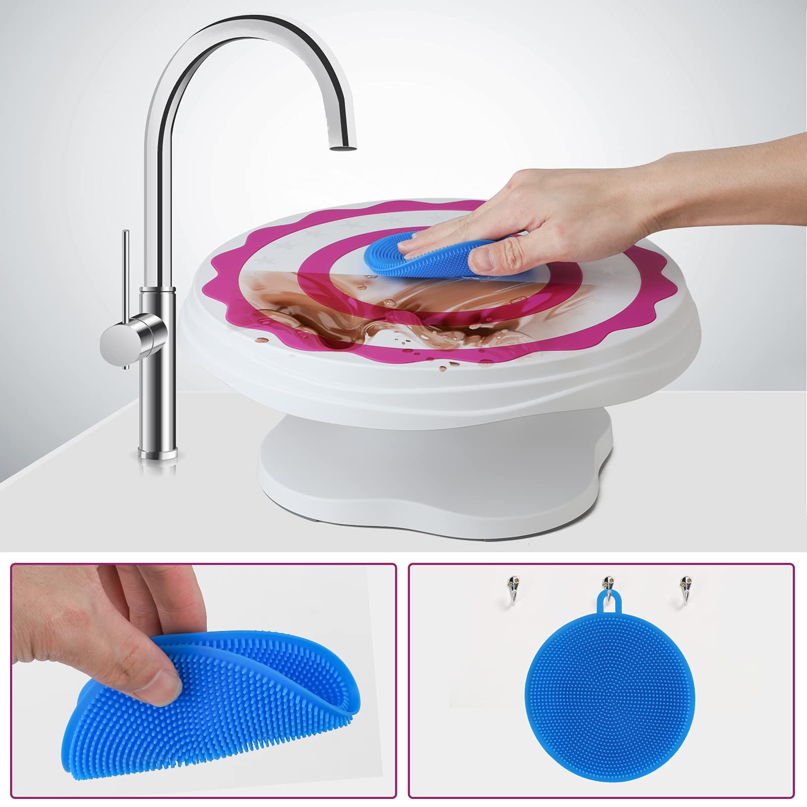 VORCAY Cake Decorating Kits Supplies-95Pcs Baking Tools Professional Cake Turntable Stand for Beginners