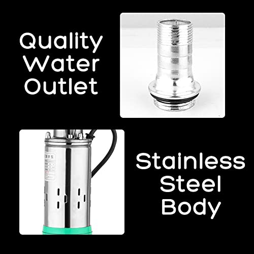 XuuSHA Hand Bilge Pump DC Solar Water Pump Deep 200W Screw Submersible Pump Bilge Pump Automatic (Voltage : 12V 30m)