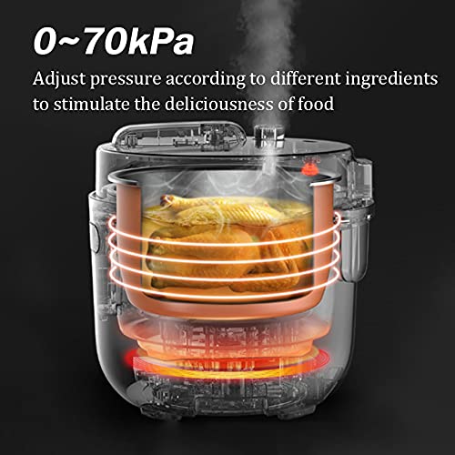 Rice Cooker for 1-3 Person Slow Cooker 2.5 Litre Spherical Non-Stick Liner 10 Rice Cooking Functions LED Display US/UK/EU Power
