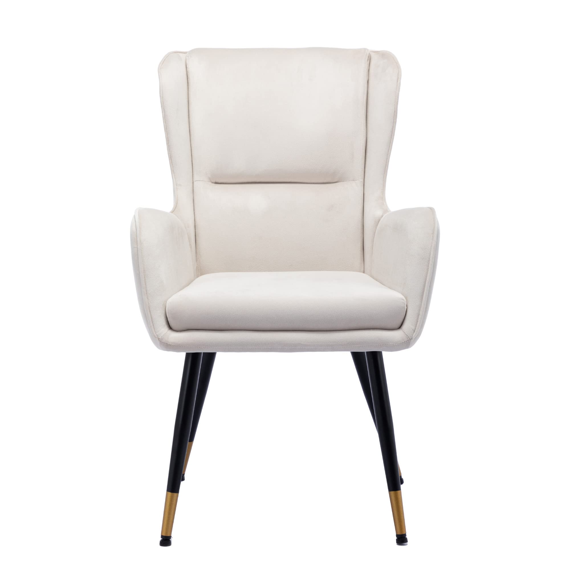 SHangGuanTUTU Modern Velvet Accent Chair, Comfy Wingback Reading Lounge Armchair for Bedroom Living Room Home Office (Grey)