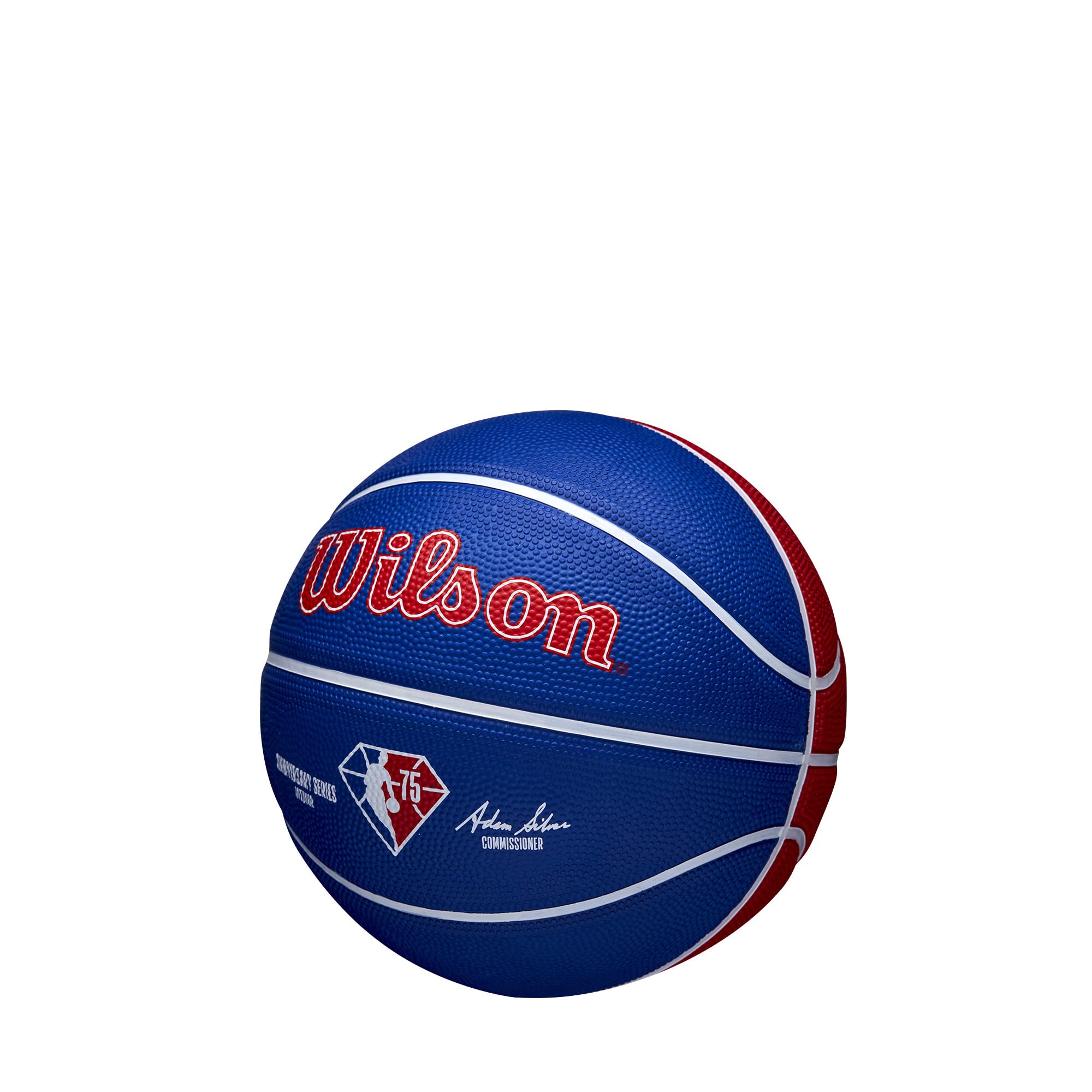 WILSON NBA 75th Outdoor Basketball - Blue/Red, Mini