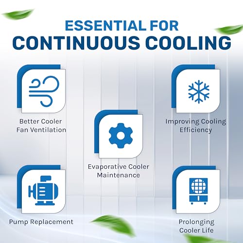Swamp Cooler Pump - 3100CFM, Evaporative Cooler Pump 3 Pin Connector - 110 GPH Submersible Water Cooling Pump for MC37M, MC37V, MC37A, MFC3600 Evaporative Air Cooler - Replacement Pump by Hessaire