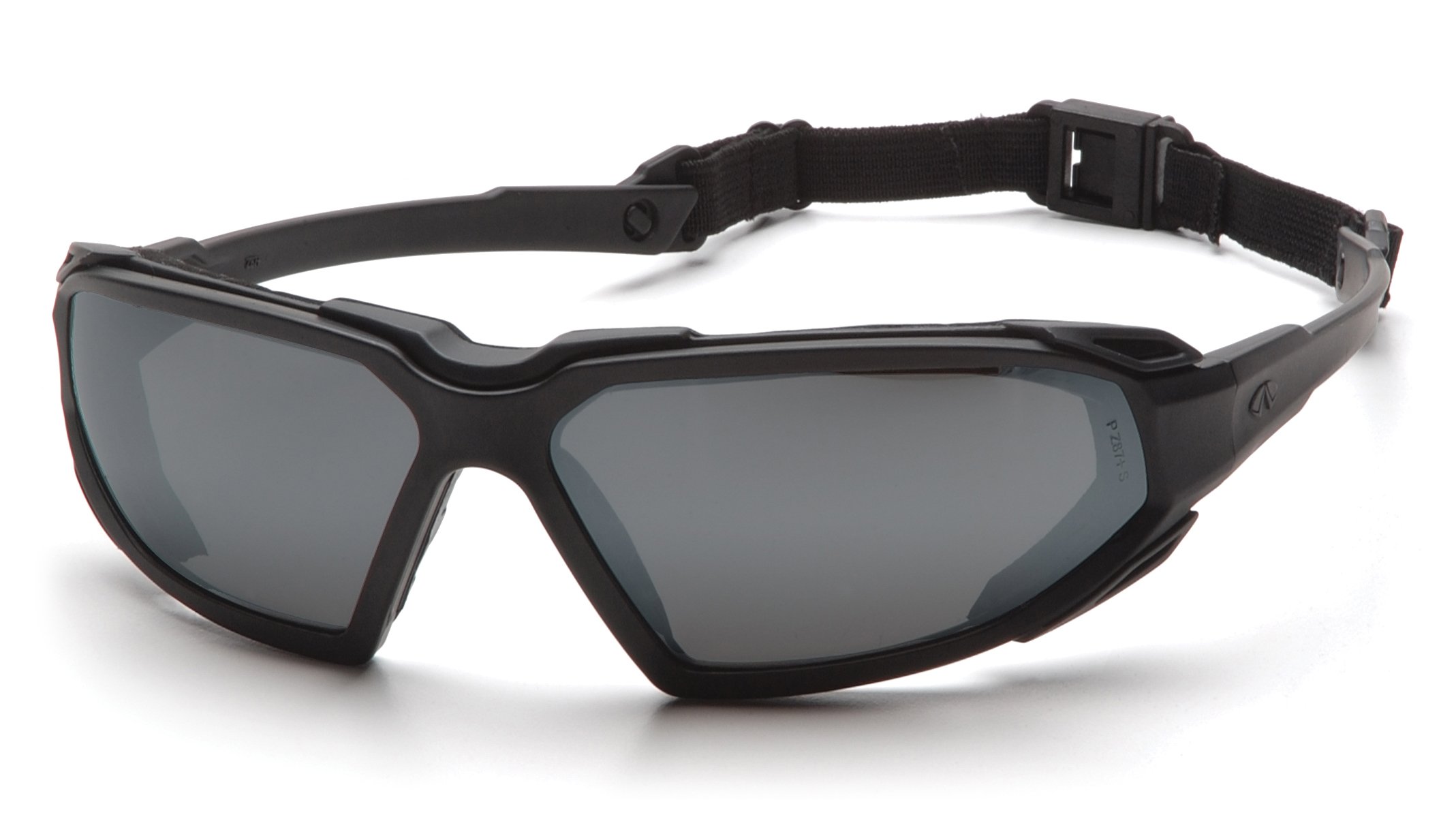 Pyramex Highlander Safety Eyewear, Gray Anti-Fog Lens With Silver/Black Frame