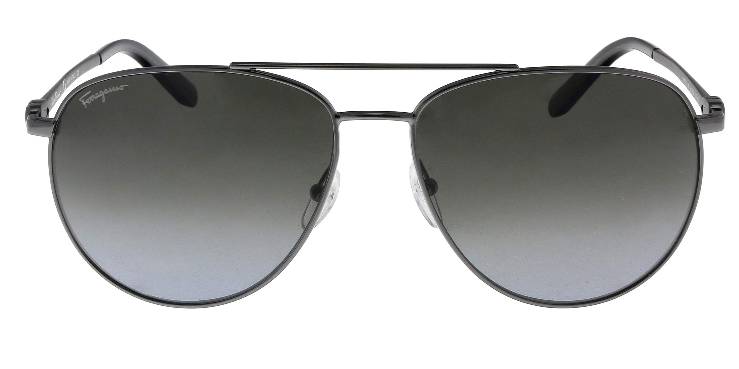 Salvatore Ferragamo Aviator Sunglasses SF157S 069 Ruthenium/Black 60mm 157