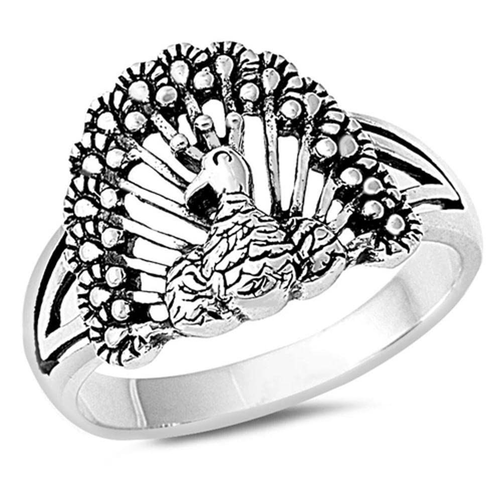 Sterling Silver Women's Turkey Unique Ring Fashion 925 New Band 15mm Size 7