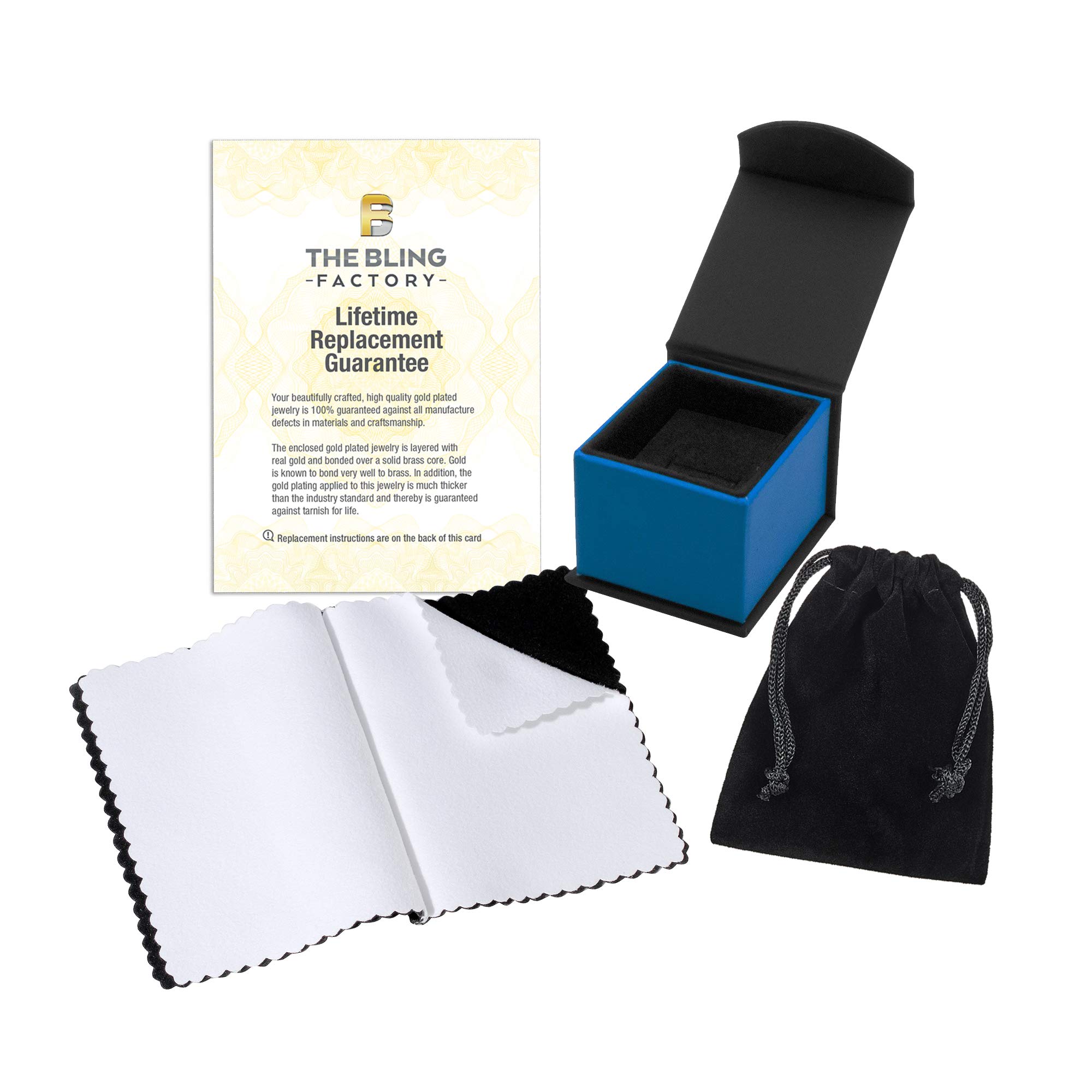 The Bling Factory 9.5mm Wide 14k Yellow Gold Plated Domed Wedding Band Ring, Size 5 + Gift Box