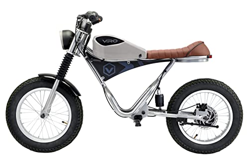 VIRO Rides Cafe Racer 25.2 V, Motorized Electric Mini-Bike with Parent-Controlled Max Speed for Ages 8+