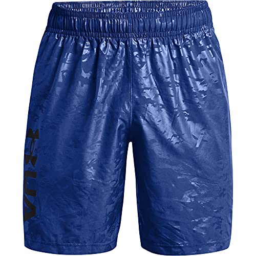 Under Armour Men's Woven Emboss Shorts, Tech Blue (432)/Black, Medium