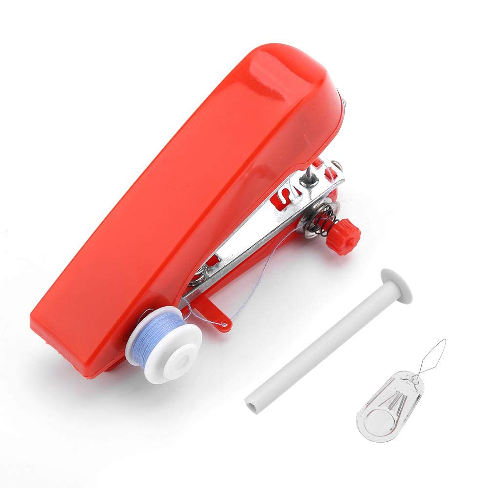 Sewing Machine,Handheld Sewing Machine Mini Portable Stitch Manual Sewing Machine for Home Travel Use Mini Portable Sewing Machine(Plastic +