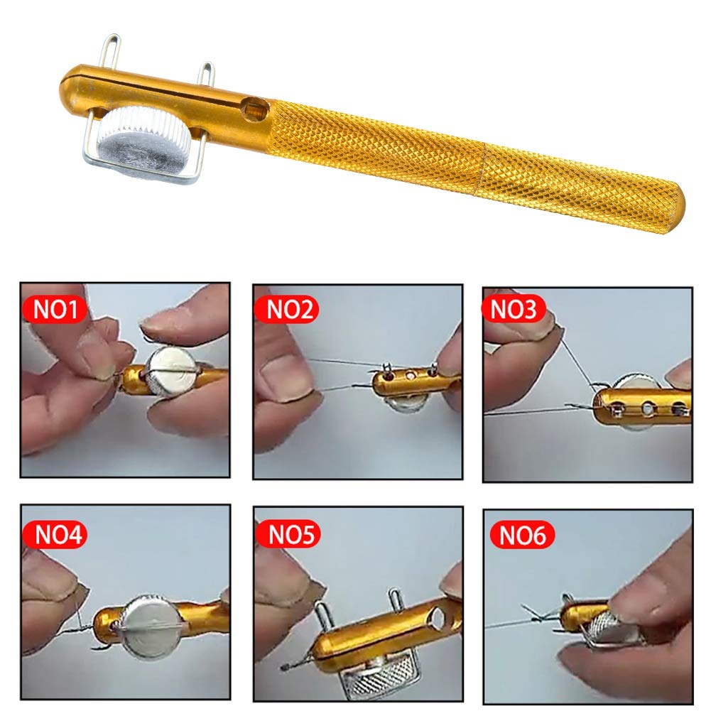 ZPSHYD 4PCS Fly Fishing Knot Tying Tool Set, Easy-Use Hook Tier, Durable Fisher Line Accessory