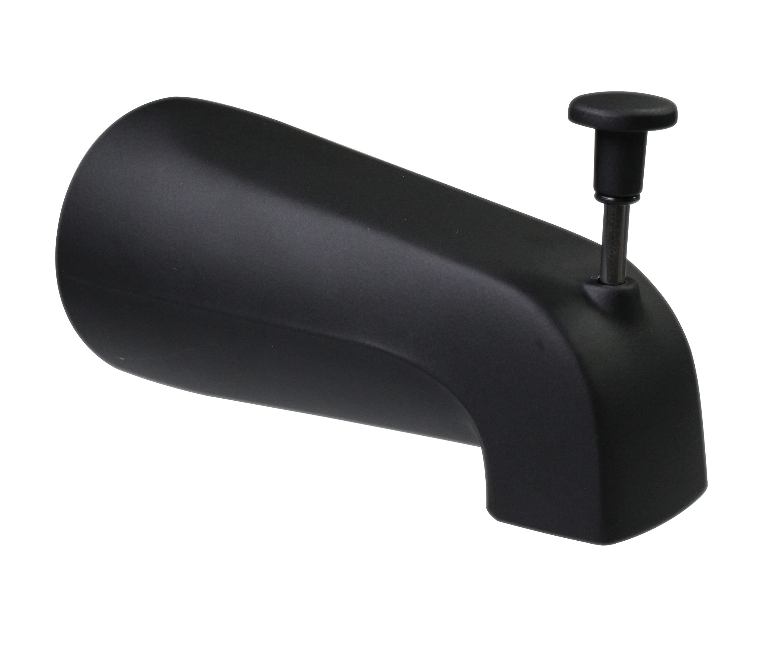 Westbrass A531D-1F-62 5-1/4" Reach Wall Mount Tub Spout with Front Diverter, Zinc, Matte Black