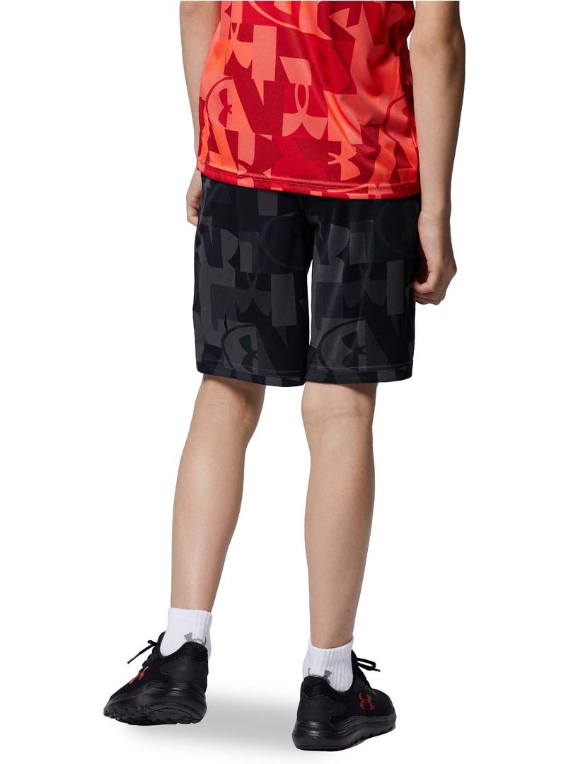 Under Armour Kids Boys' Renegade 3.0 Printed Shorts, Black/White, XL (18-20 Big Kids)