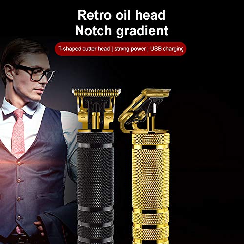 T Blade Trimmer for Men, Professional Cordless Hair Liners Electric Hair Trimmer, Zero Gapped Baldheaded Hair and Beard Trimmer (black)
