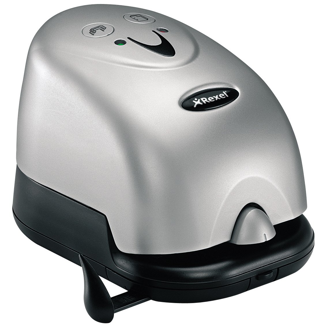 Rexel Polaris 1420 Electric Stapler and Hole Puncher 9mm Throat Depth Black/Silver (20 Sheet Capacity)