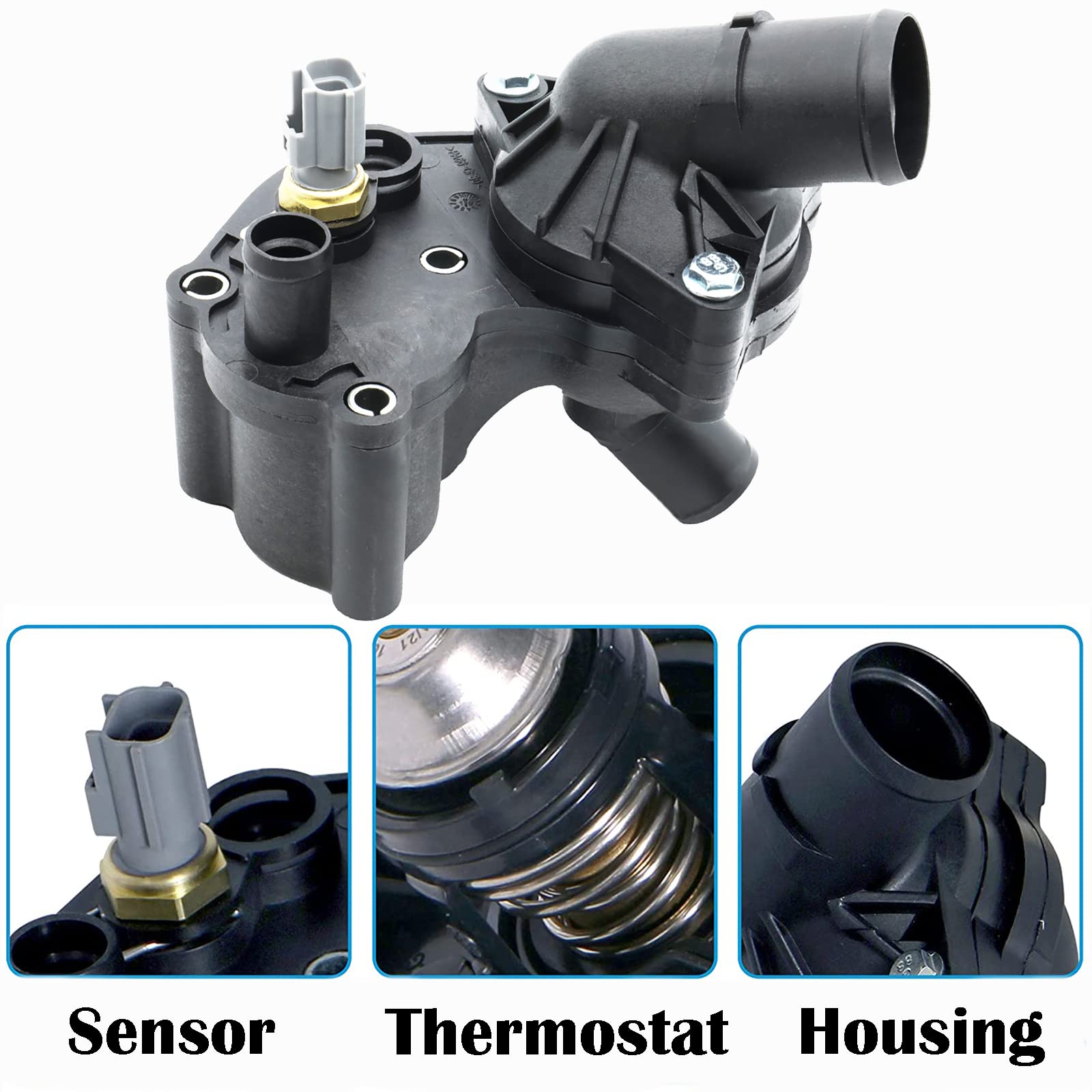 Thermostat Housing Kit Fits V6 4.0L Engine ONLY 2002-2010 Fords Explorer & Mercury Mountaineer 2L2Z8592AA,2L2Z8592BA