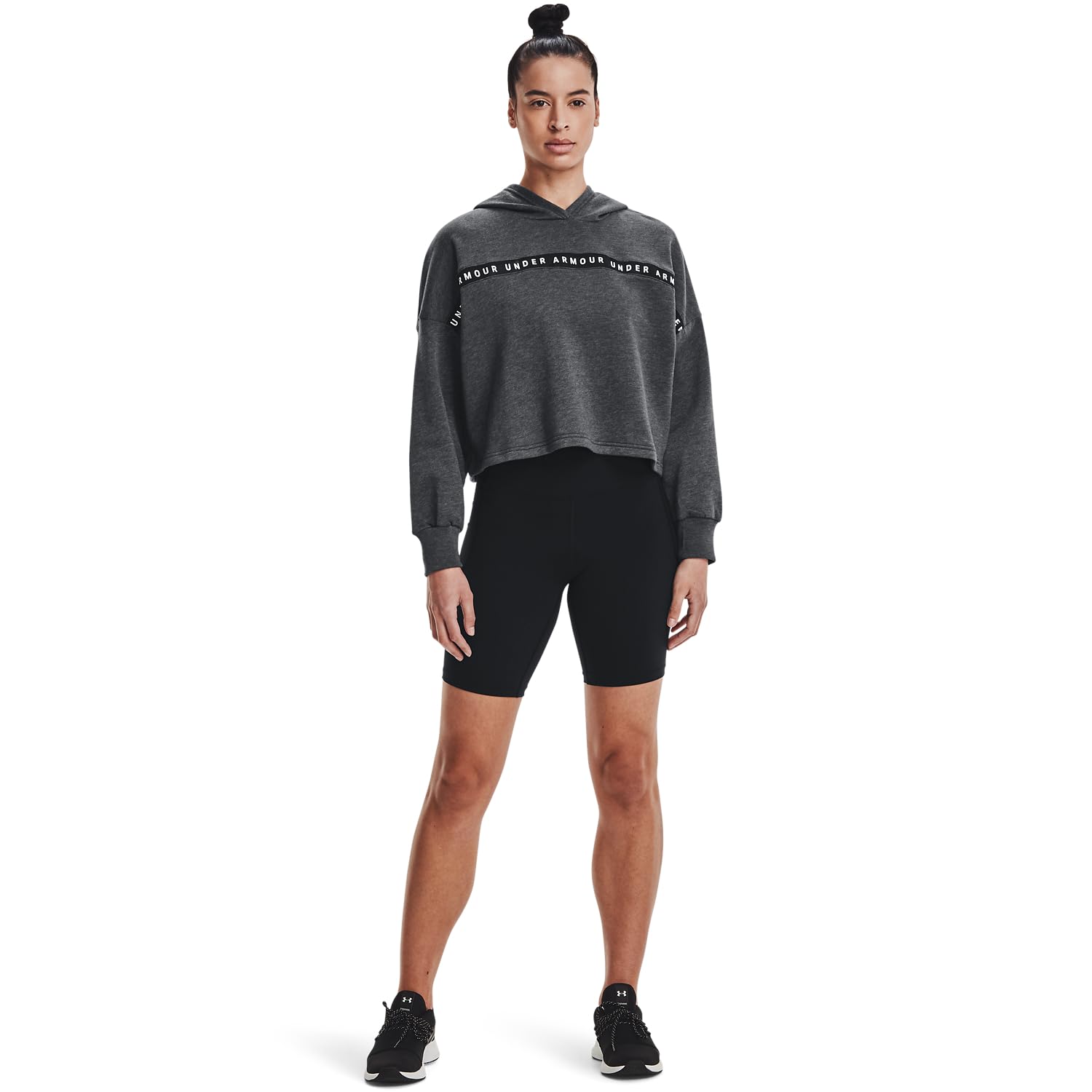 Under Armour Meridian Bike Shorts Black/Metallic Silver LG (US 12-14)