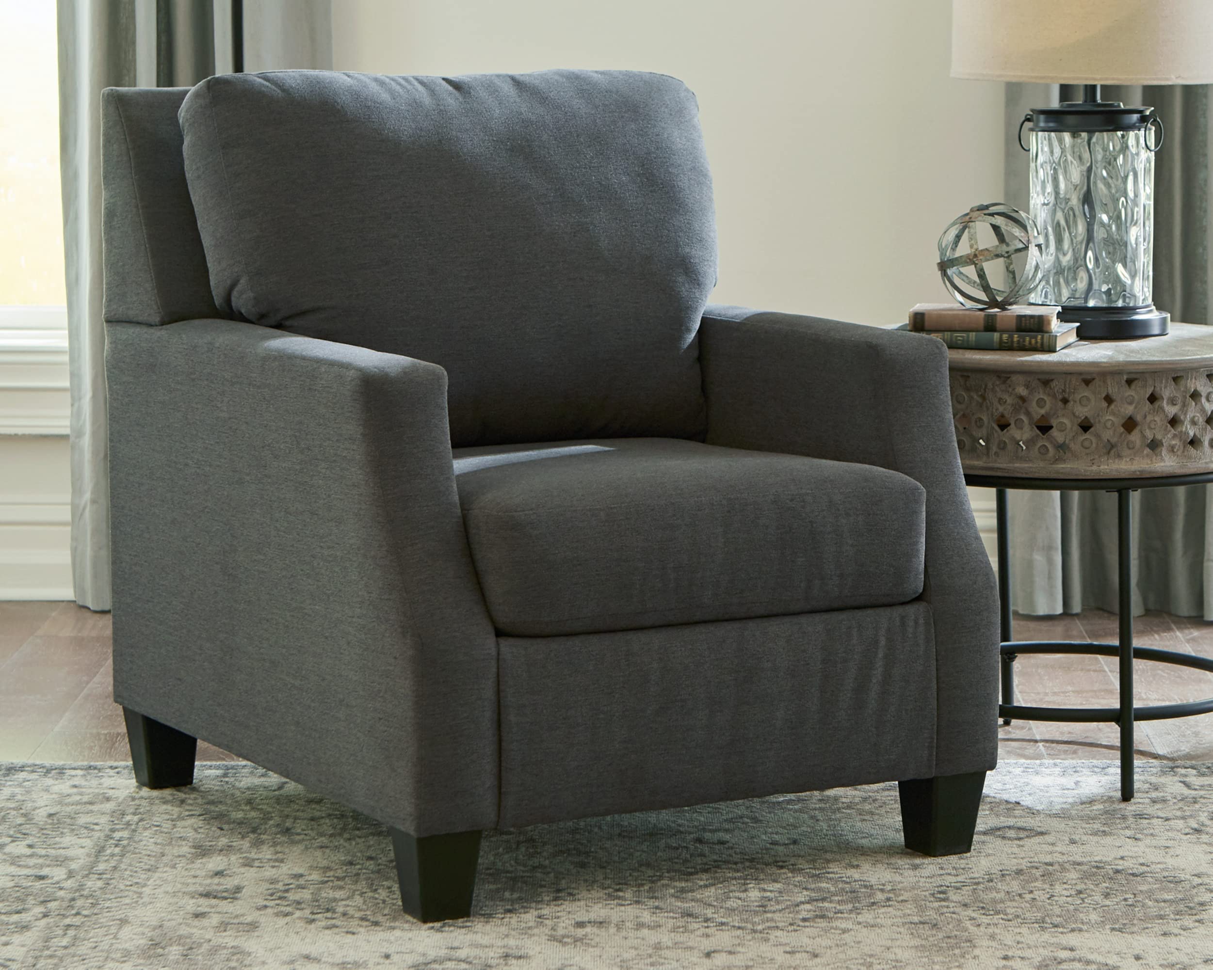 Signature Design by Ashley Bayonne Modern Arm Chair, Dark Gray