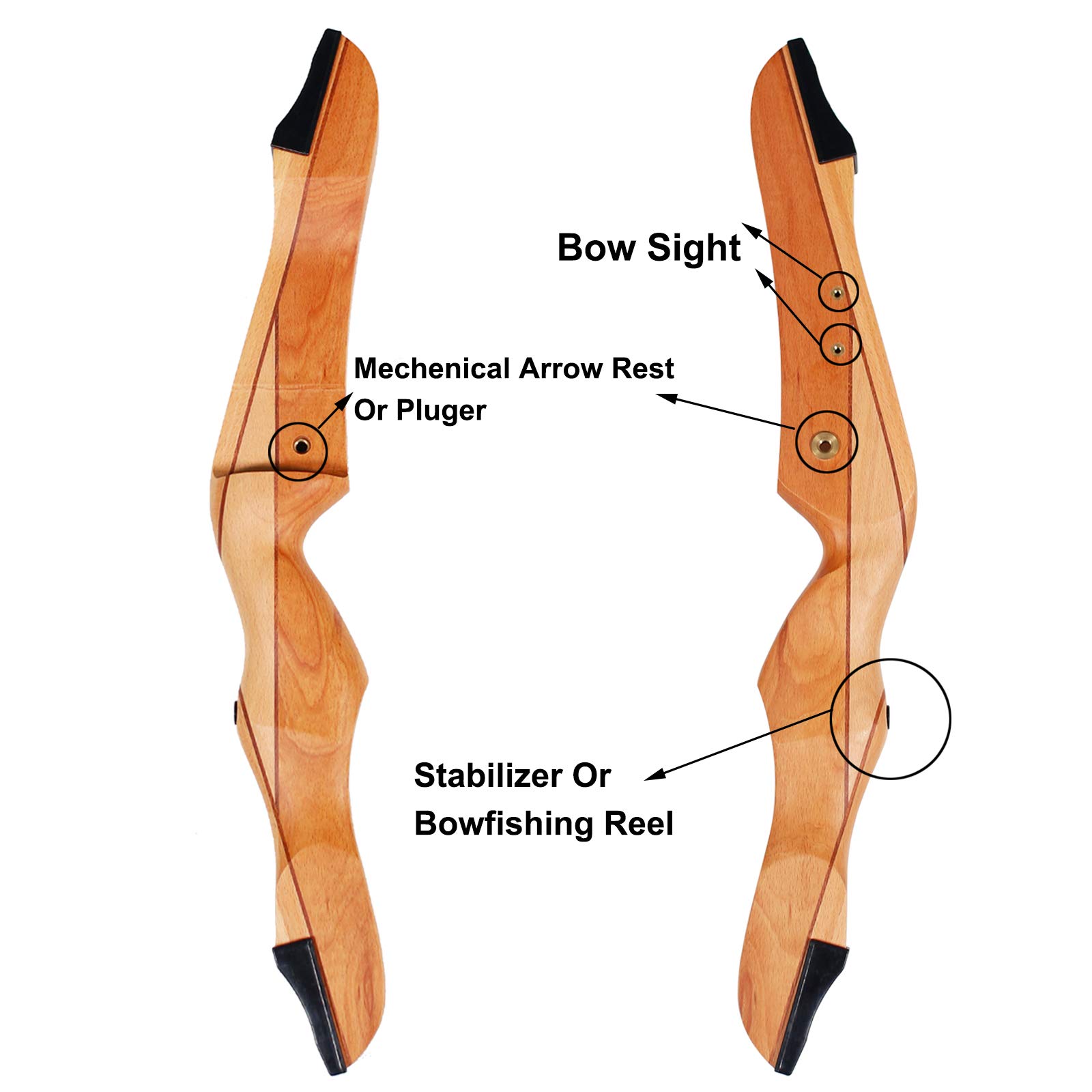 SinoArt 70" Takedown Recurve Bow Adult Archery Competition Athletic Bow Weights 14-40 LB Right Handed Archery Kit for Outdoor Training Hunting Shooting(24LBs, Right Hand)