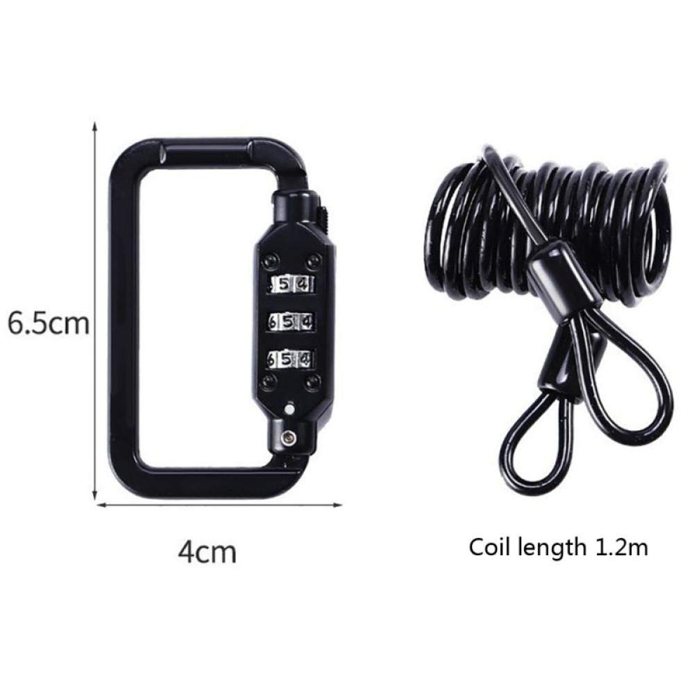 ZMYDZ Bicycle Lock Bicycle Lock Password Device Anti-Theft Durable Number Long Spring Wire Motorcycle Riding Accessories Bike Lock