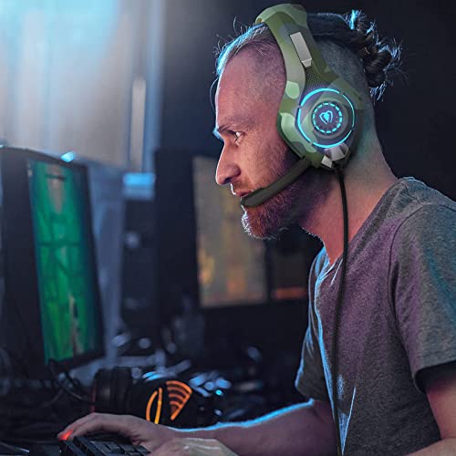 Tatybo Gaming Headset for PS4 PS5 Xbox One, PS4 Headset with Mic Stereo Surround Sound Headphones Noise Canceling