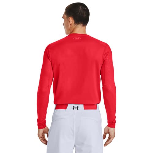 Under Armour Men's Baseball ColdGear Long Sleeve T-Shirt, Red (600)/Beta, Large
