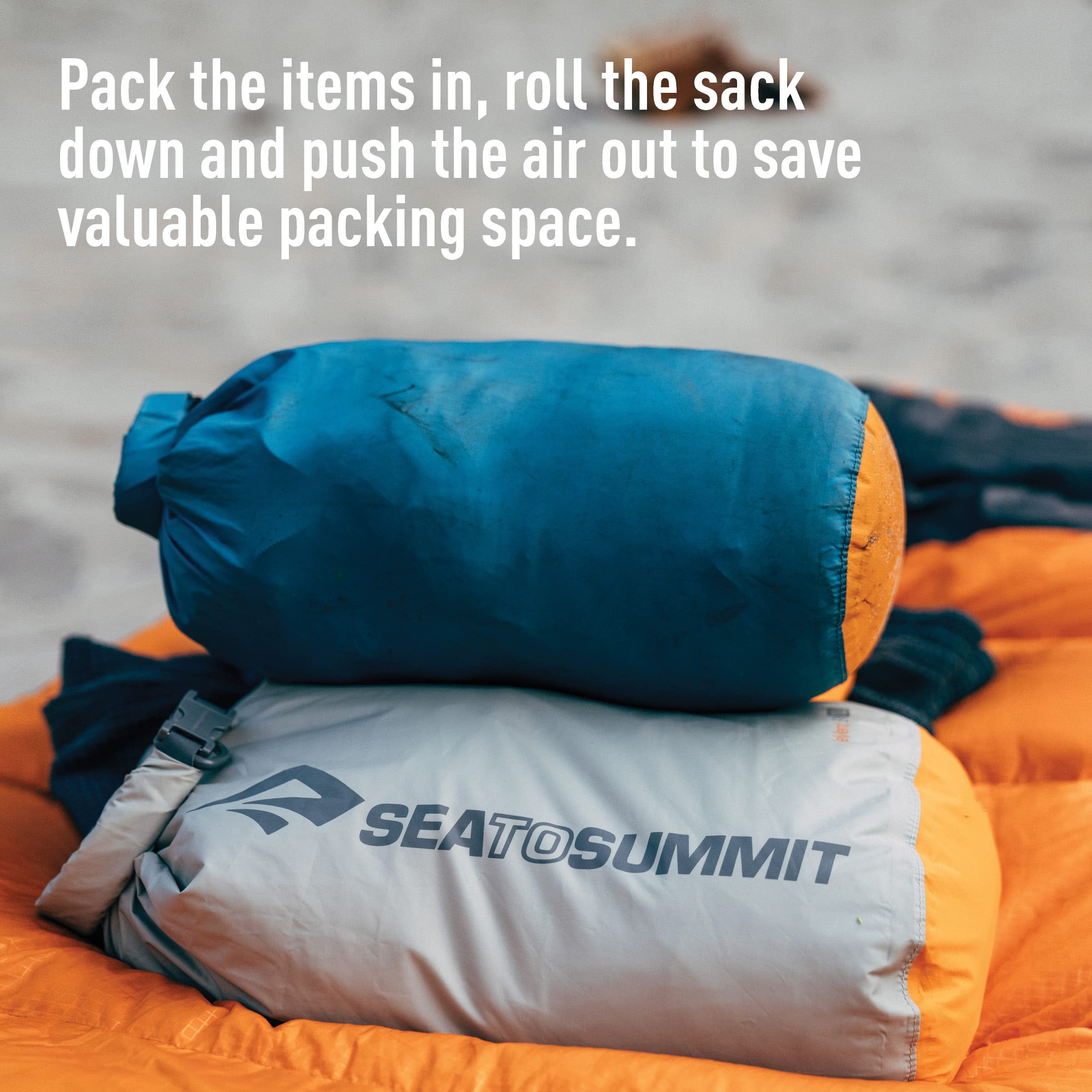 Sea to Summit eVac Dry Sack, All-Purpose Compression Dry Bag, 13 Liter, Pacific Blue