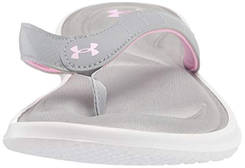 Under Armour Women's Marbella VII T, White (103)/Mod Gray, 11 M US