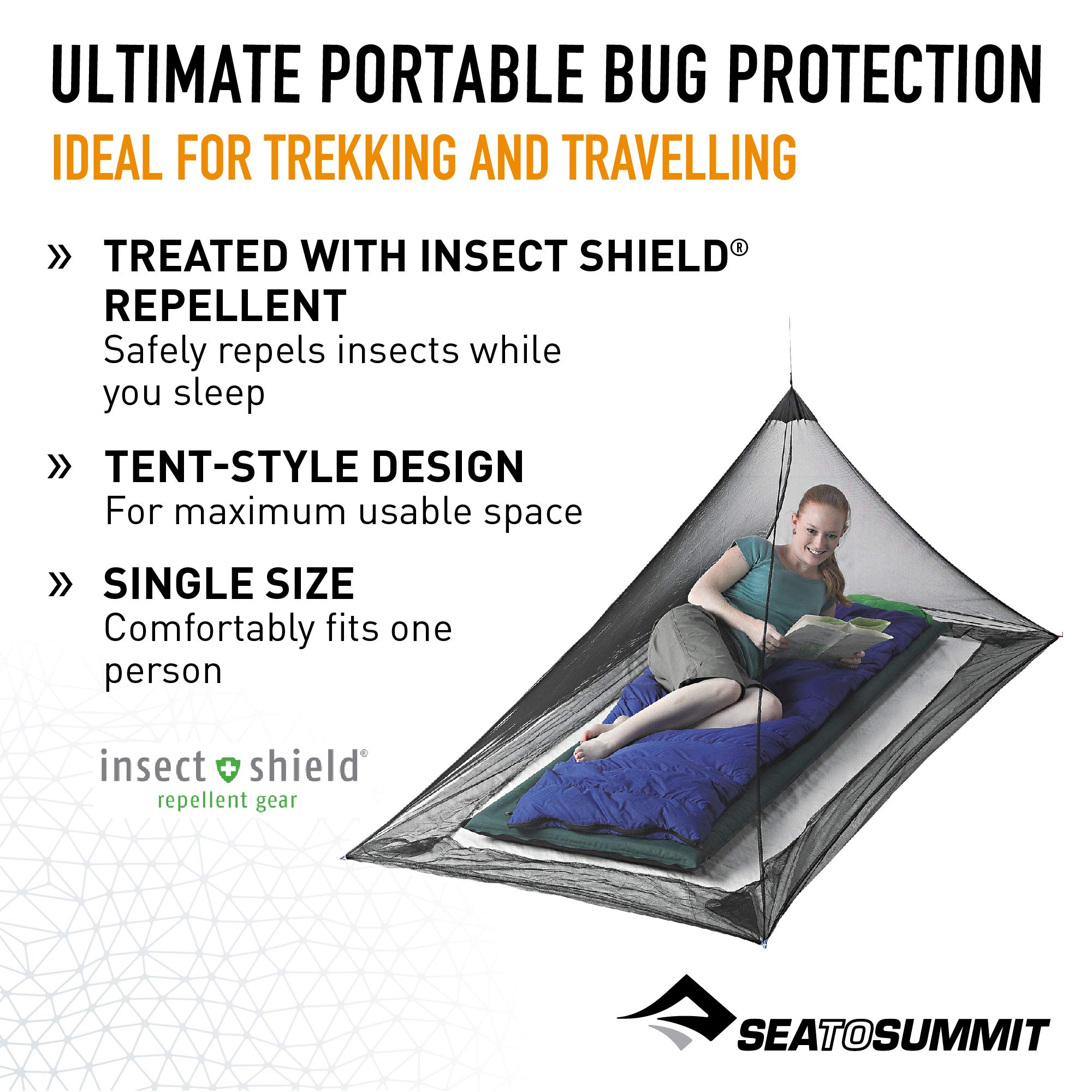 Sea to Summit Permethrin-Treated Pyramid Net Shelter, Single