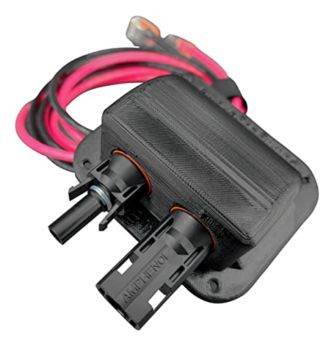 Solar Panel Weatherproof Cable Wire Entry Housing, 5th Gen, Made in USA Standard 2 Ports 5 Ft