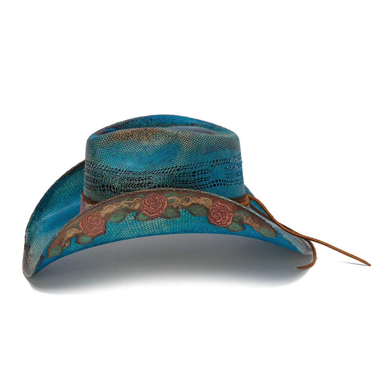 Stampede Hats Women's Love Story Rose Straw Western Hat M Blue