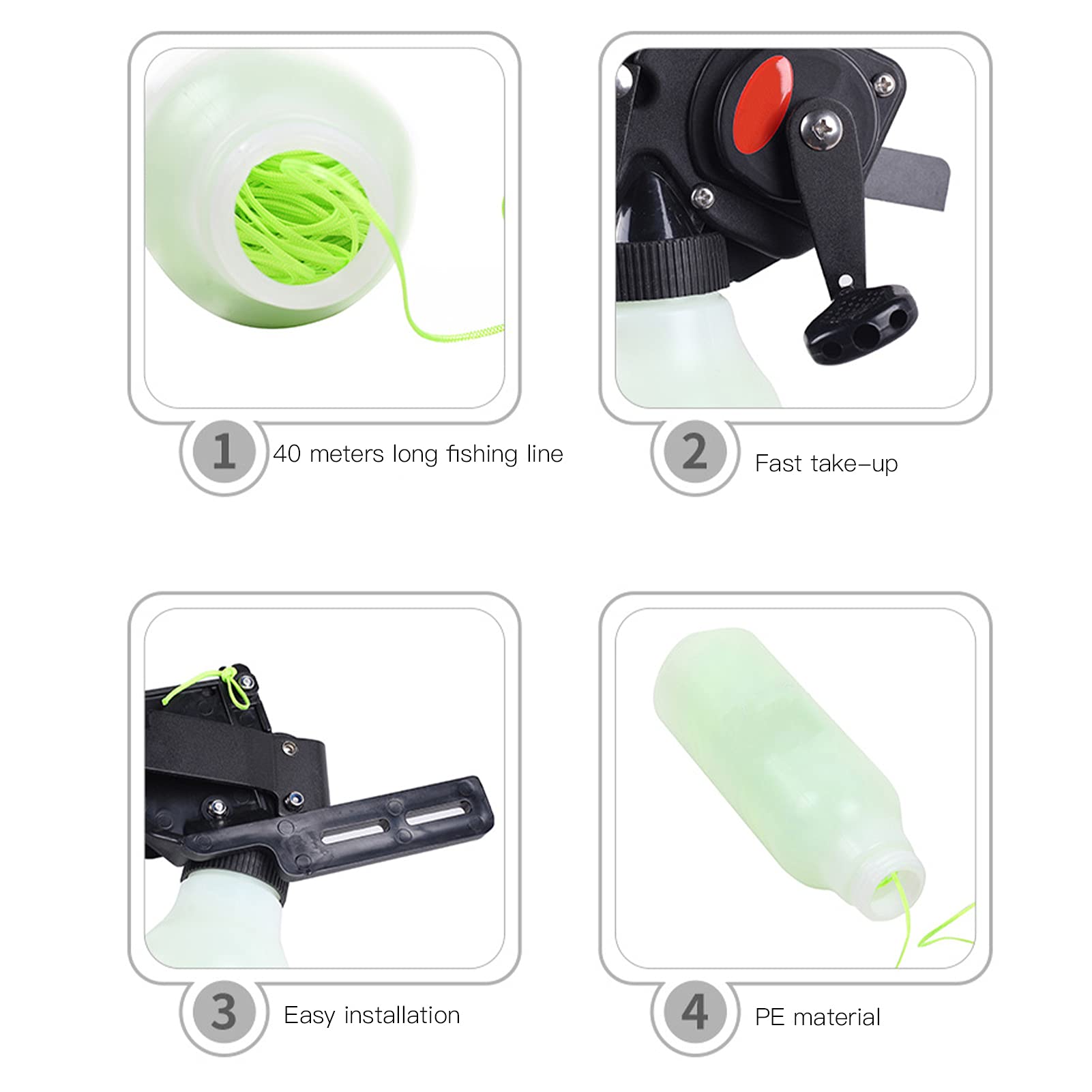 VGEBY Compound Bow Bowfishing Retriever Pro Reel Spincast Reel Right Hand for Fish Hunting Tournament Shooting Reel Handlebargrip Other Fishing Tools and Accessories