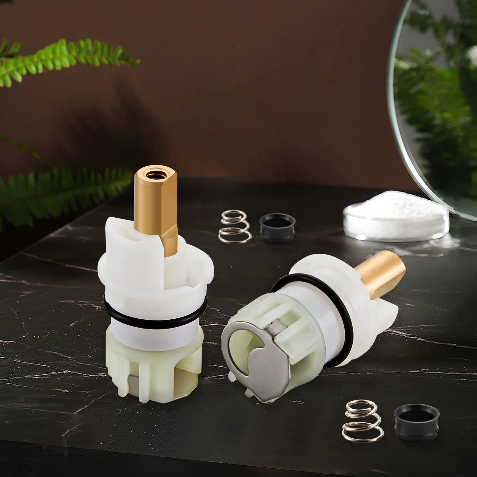RP25513 faucet stem assembly Replacement Kit for two handle faucet repair kit with Cartridge RP4993 Seats Springs, 2 Pack