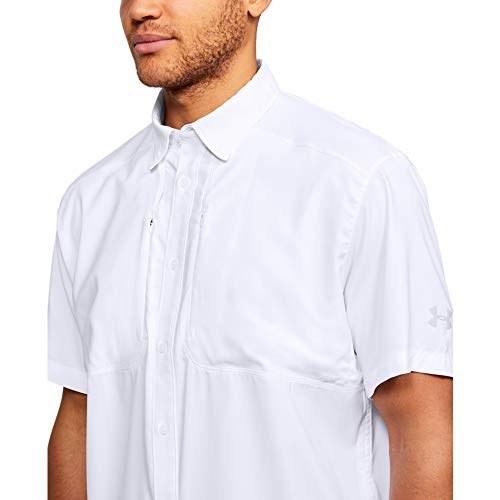 Under Armour Men's Tide Chaser 2.0 Fish Short Sleeve T-Shirt, White (100)/White, Small