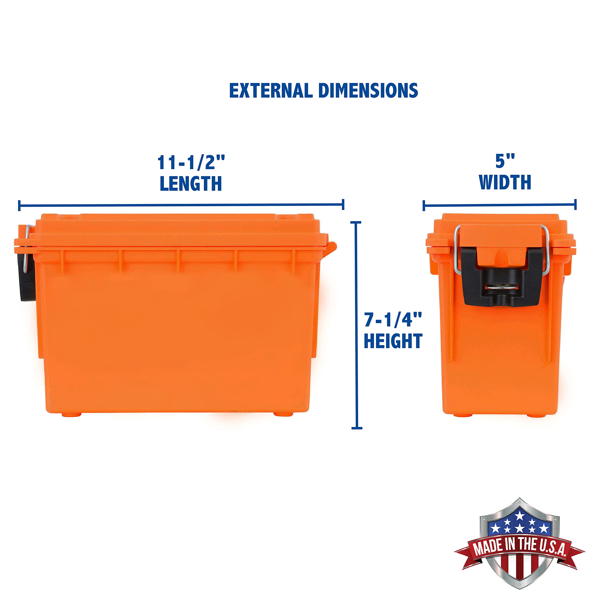Sheffield 12681 White Marine Storage Box, Ammunition Storage Boxes, Water Resistant Box, 3 Locking Options