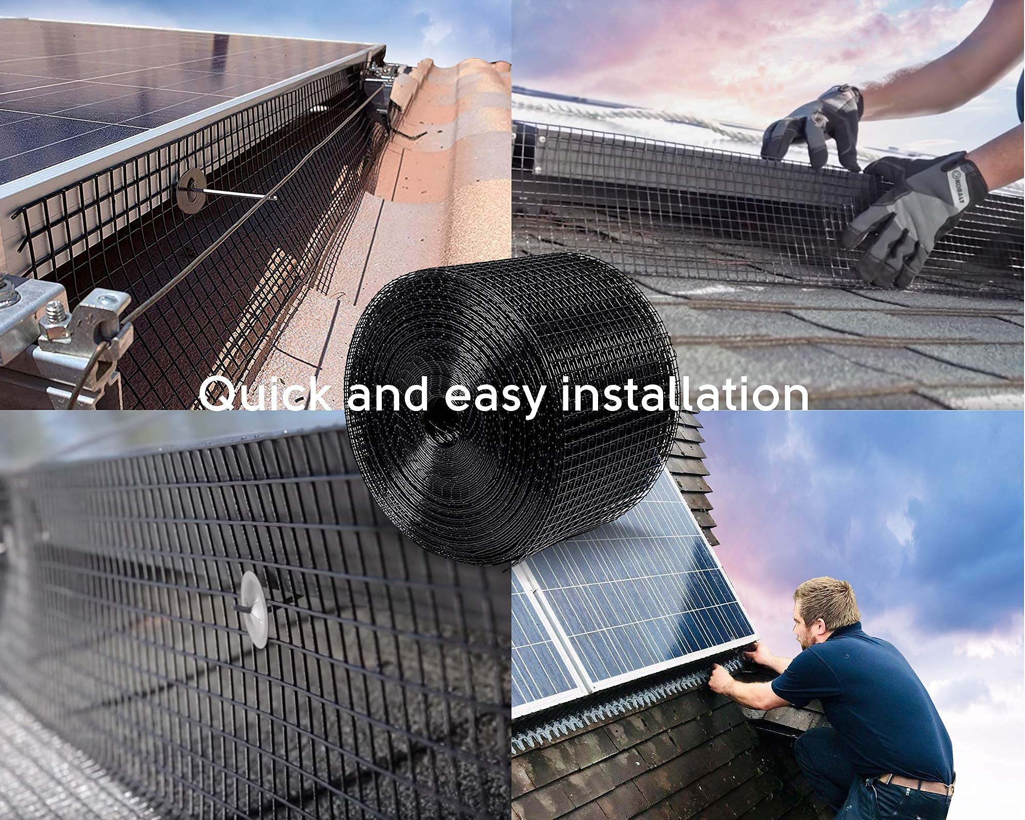 wolltex 8in X 100ft Solar Panel Bird/Solar Panel Pigeon Protection Kit | Solar Panel Guard.