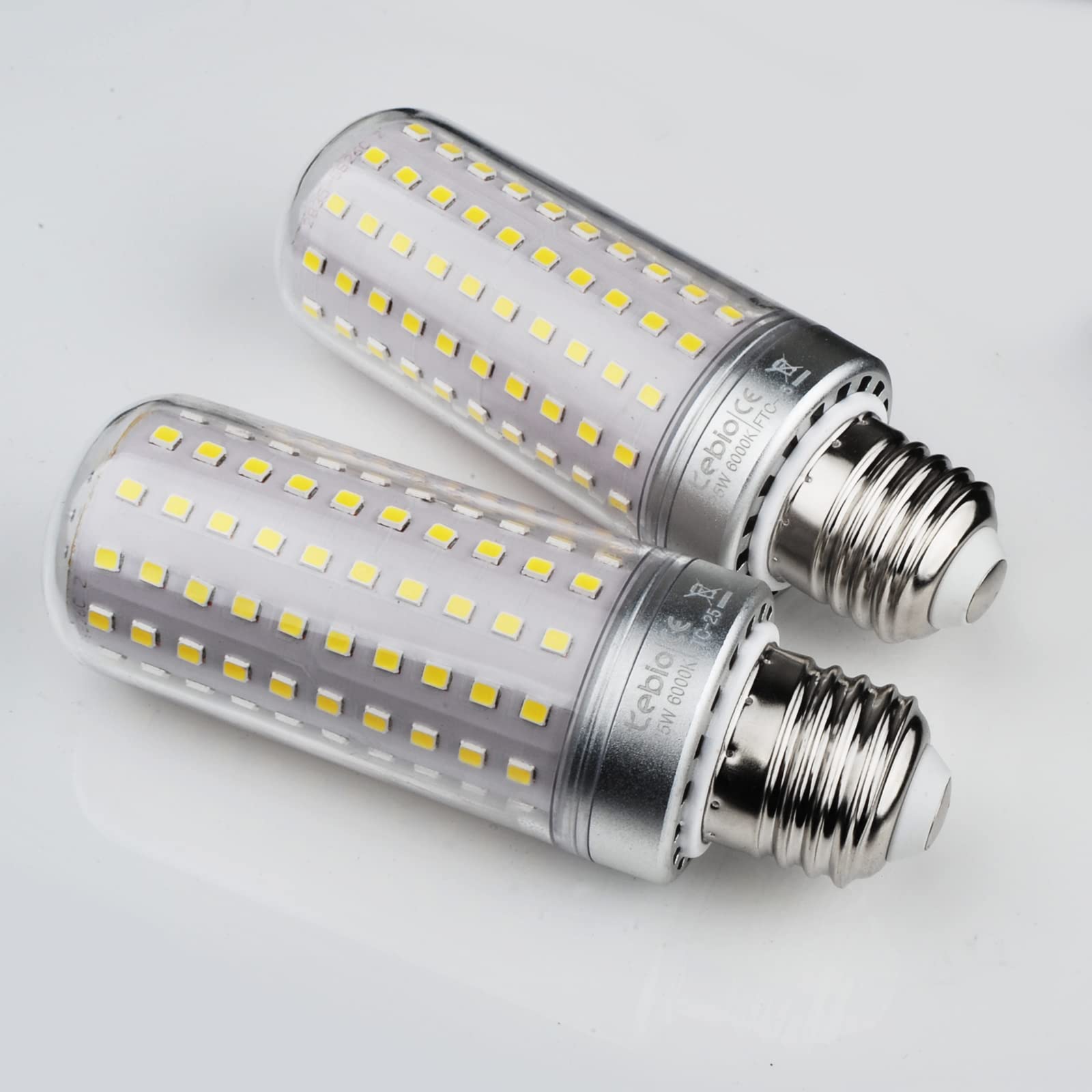tebio LED E26 Corn Bulb 25W Middle Edison Screw LED Bulbs, 6000K Daylight White, 200W Incandescent Equivalent, Non-dimmable Light Bulb, 3-Pack