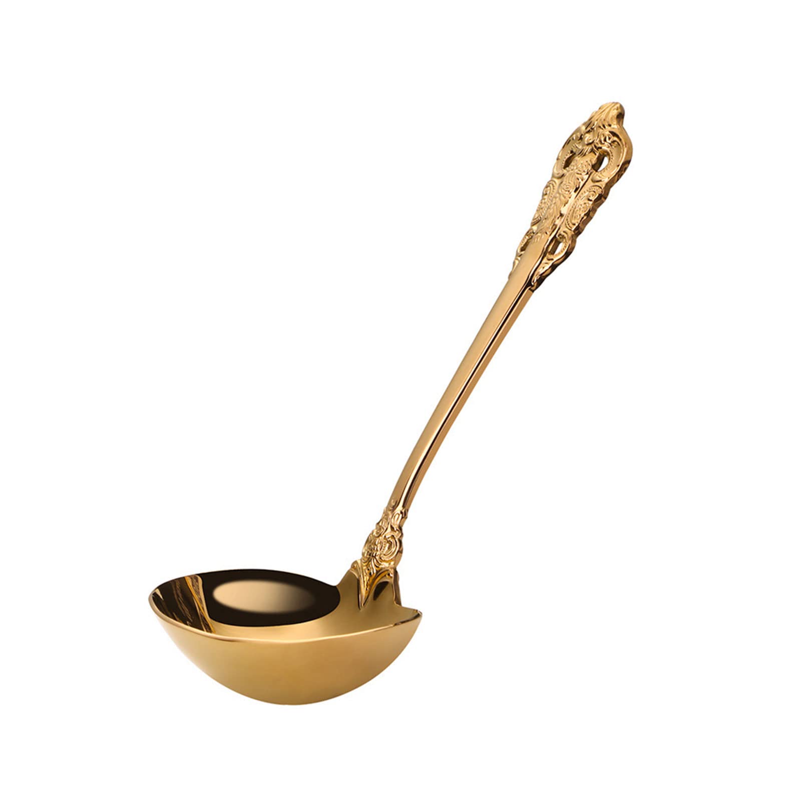 Stainless Steel Soup Spoon Serving Ladle Tableware Kitchen Accessory For Soup Gold Big Scoop Soup Dipper With Handle Soup Ladle For Serving Large Stainless Steel