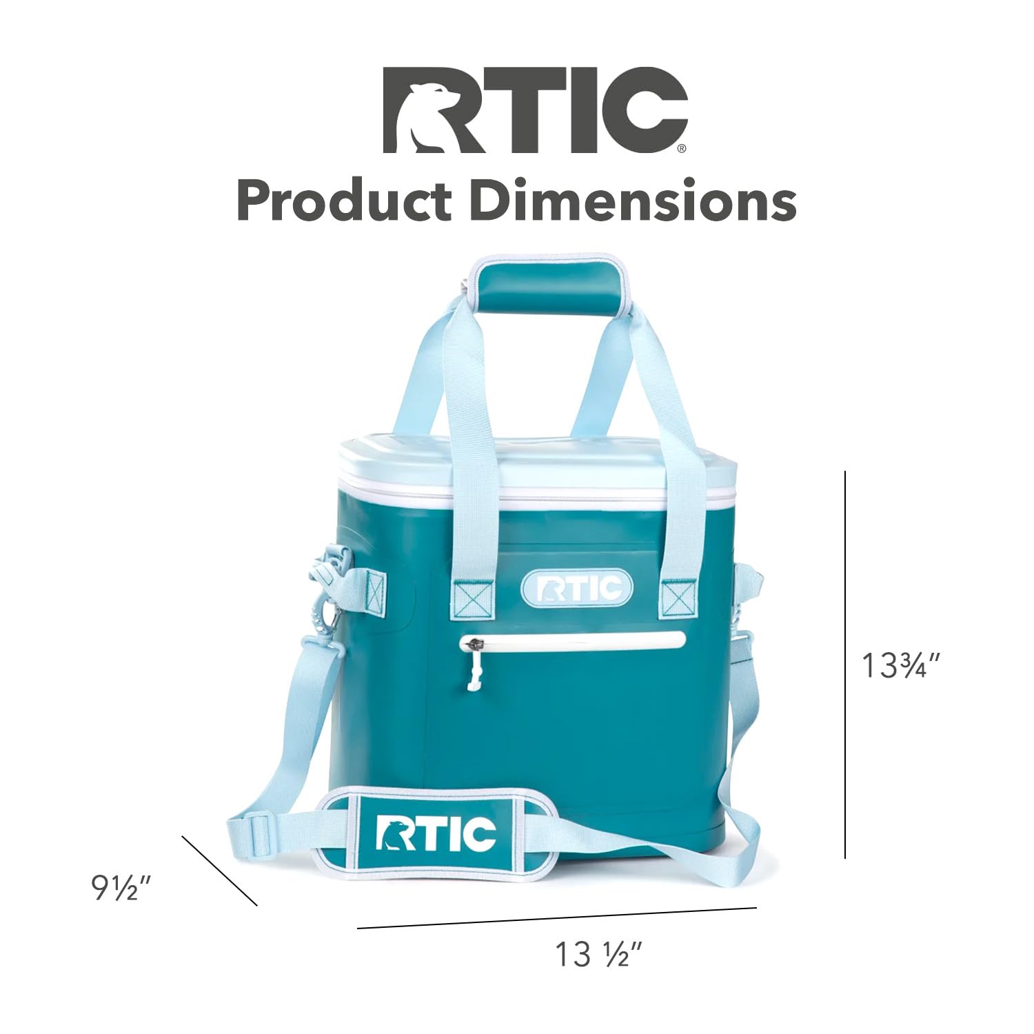 RTIC Soft Cooler 30 Can, Insulated Bag Portable Ice Chest Box for Lunch, Beach, Drink, Beverage, Travel, Camping, Picnic, Car, Trips, Floating Cooler Leak-Proof with Zipper, Deep Harbor