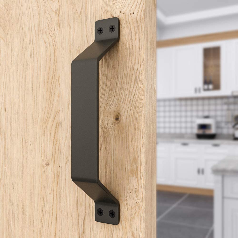WINSOON 5FT Single Sliding Barn Door Hardware Kit with Sliding Barn Door Handle