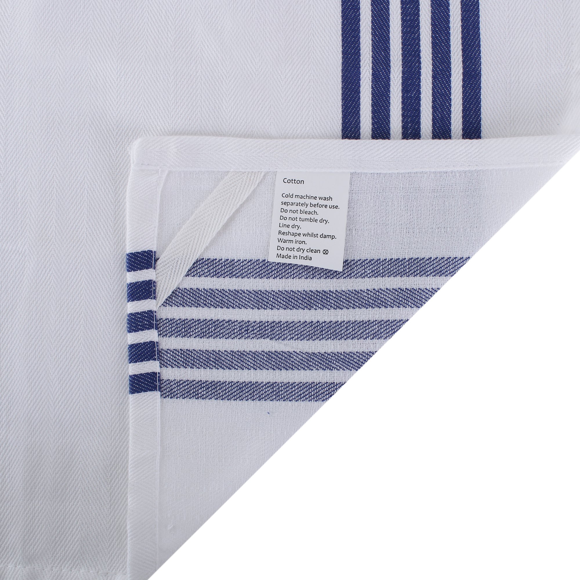 The Weaver's Blend 100% Cotton Kitchen Towels with Blue Stripe Design | Kitchen Towels and Dish Cloths | Size 28βx18β | Set of 6