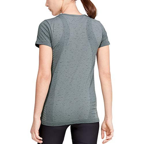 Under Armour Seamless Melange Short Sleeve T-shirt, Hushed Turquoise (396)/Metallic Silver, Large