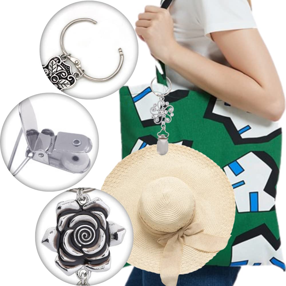 Travel Hat Clips Metal Hat Clip for Travel On Bag, Hat Clip for Luggage,Multifunctional Duckbill Hat Clip